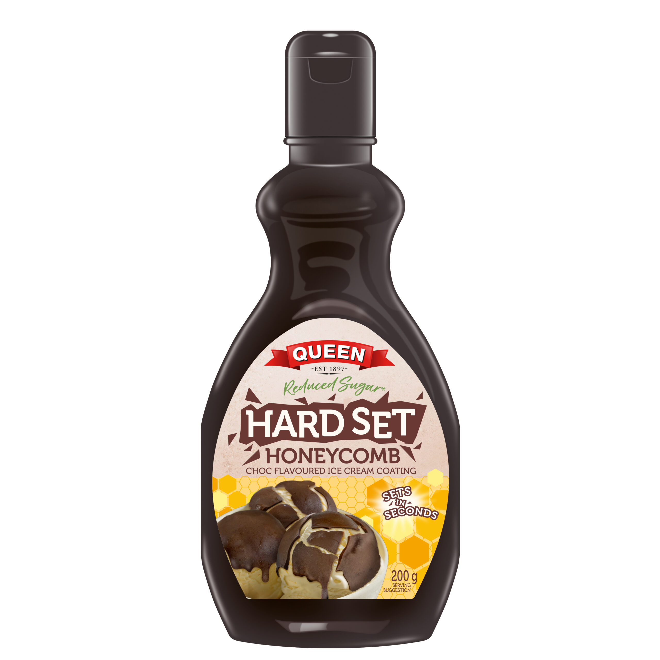 Reduced Sugar* Hard Set Choc Honeycomb Topping - Queen Fine Foods