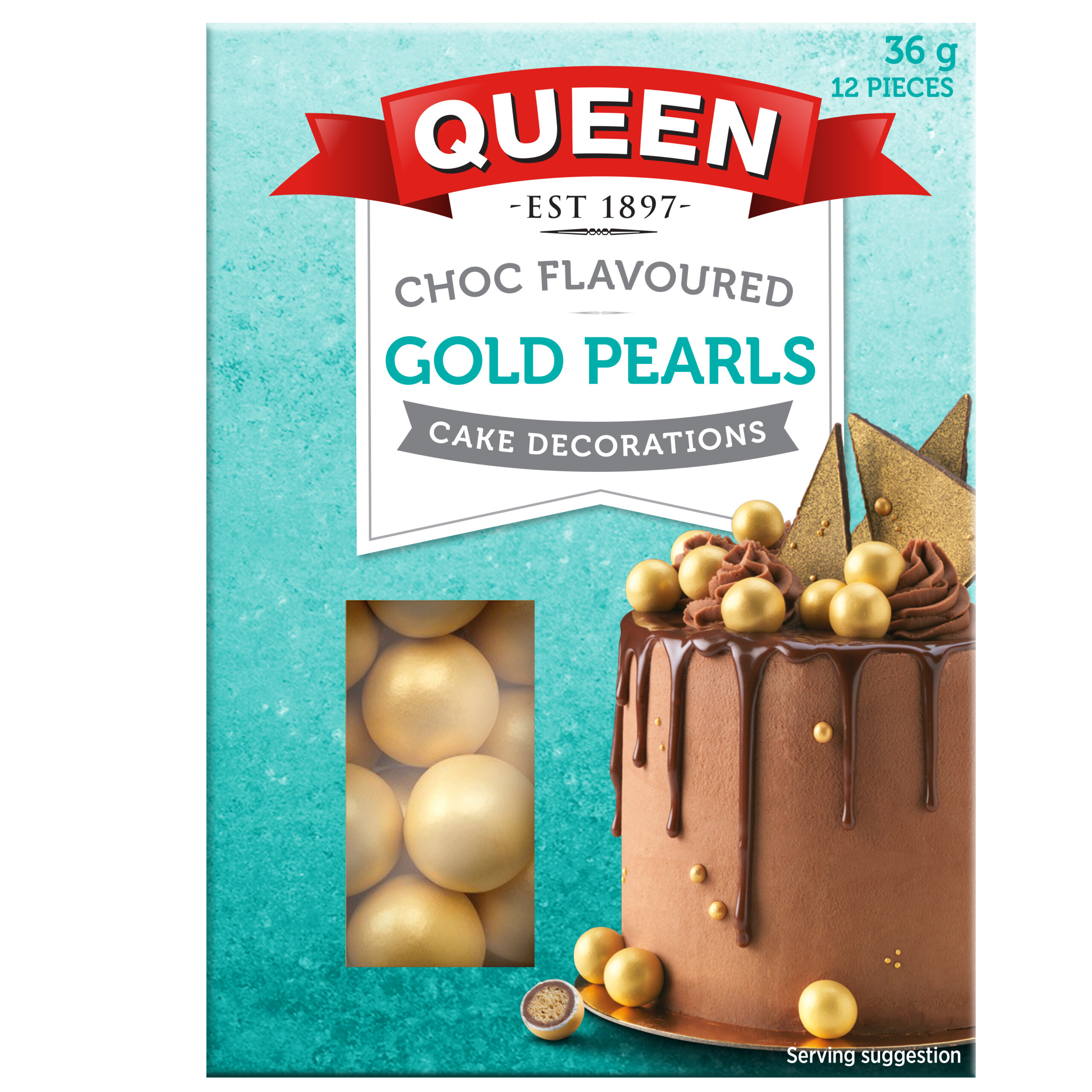 Choc Flavoured Gold Pearls | Queen Fine Foods