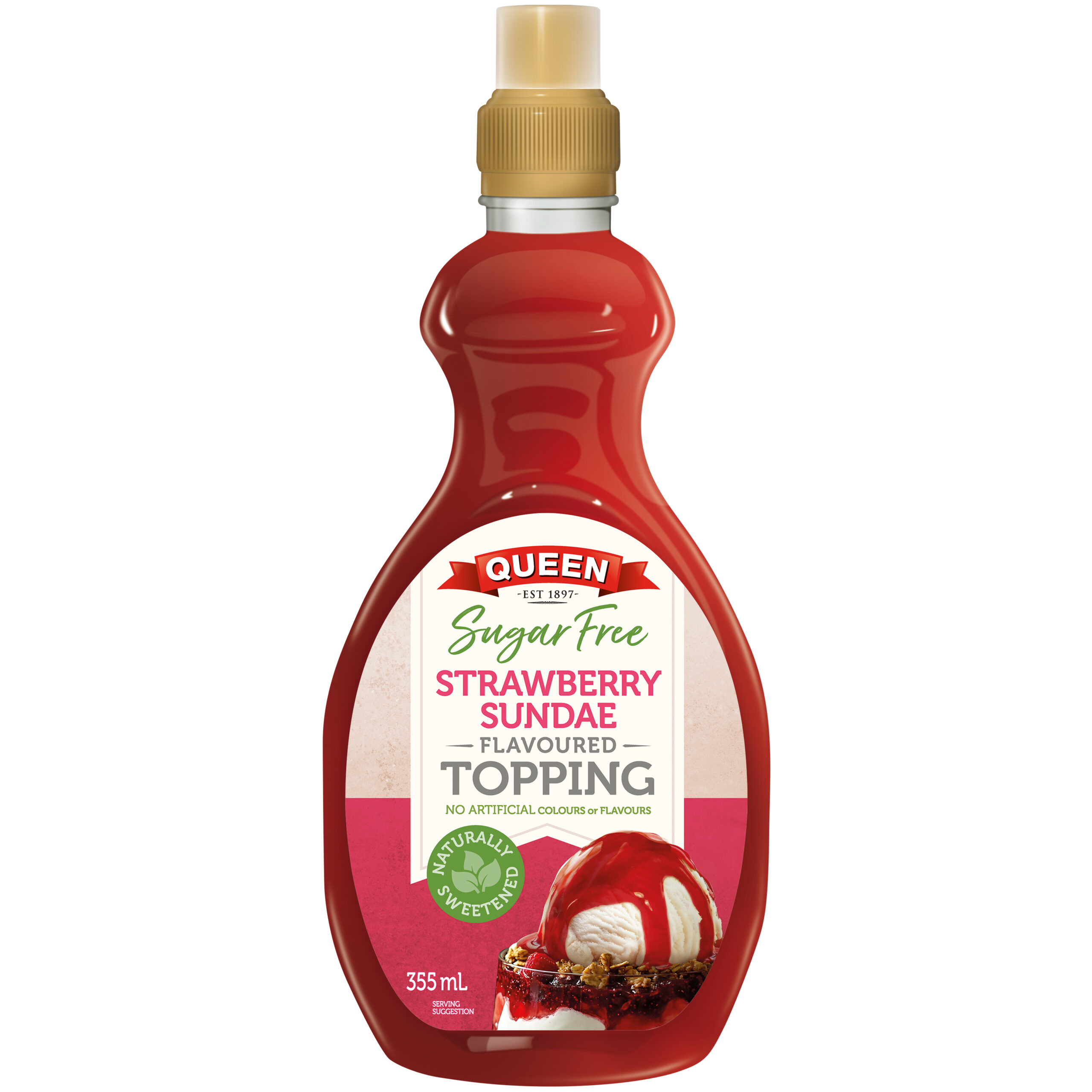 Sugar Free Strawberry Sundae Topping - Queen Fine Foods